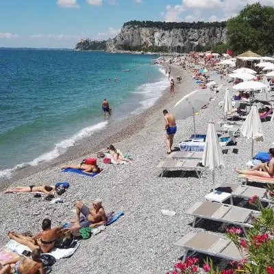 Sistiana Strand (Spiaggia Sistiana) 🏖️, Friuli Venezia Giulia (Italien ...